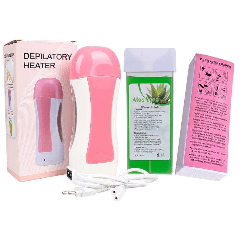 Depilatory Heater+Depilatory Wax Roller Solid Hair Remover +hair ...