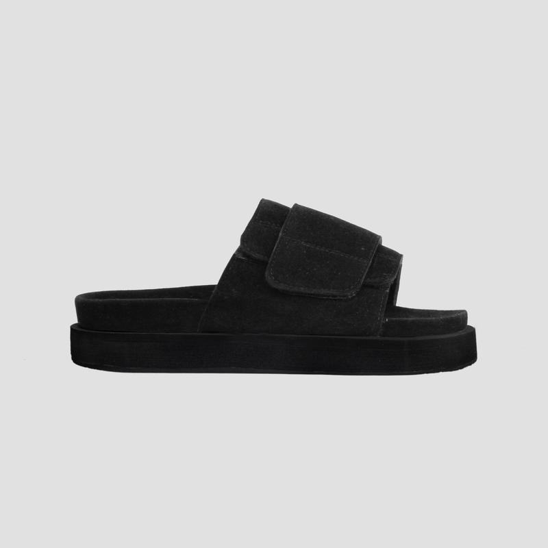 Lvnatica Basic - Sandal Kasual Pria Alfred Suede Black Vintage 39-45 ...