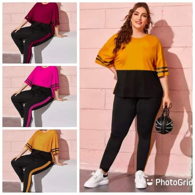 Korean terno blouse and pants small to 3XL color maroon,yellow,pink ...