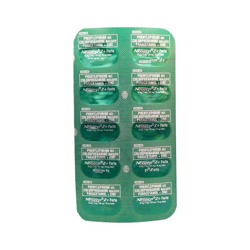 Neozep Z+ Forte 10mg/2mg/325mg/10mg Tablet By 10's - TikTok Shop ...