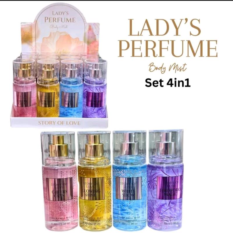 Story Of Love 4in1 Perfume Fragrance Body Mist 4pcs Set 88ml - TikTok ...