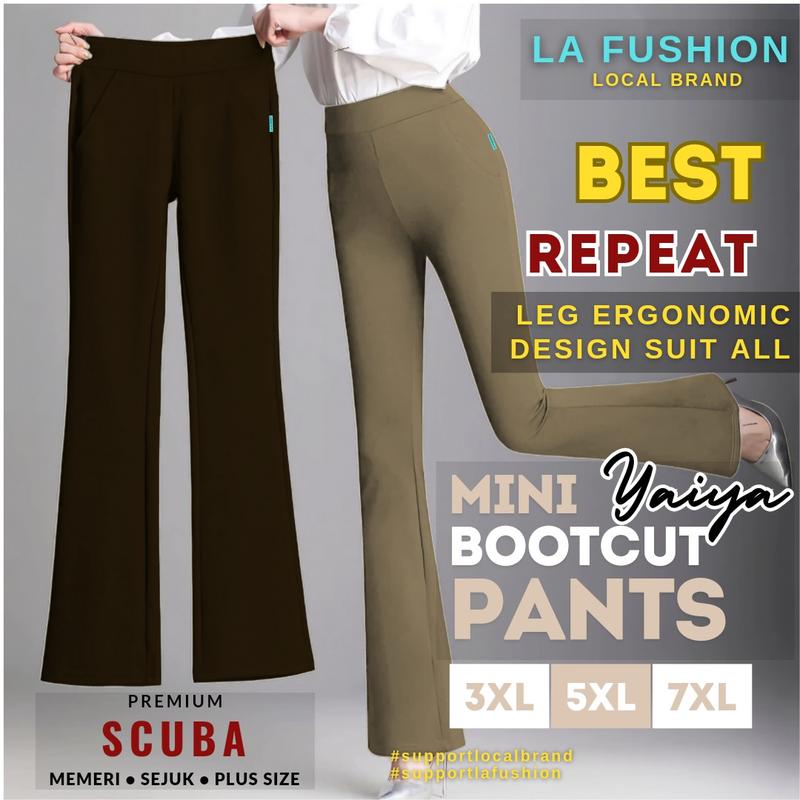 LA FUSHION YAIYA MINI BOOTCUT AUTO SLIM DESIGN SLACK IRONLES - TikTok ...