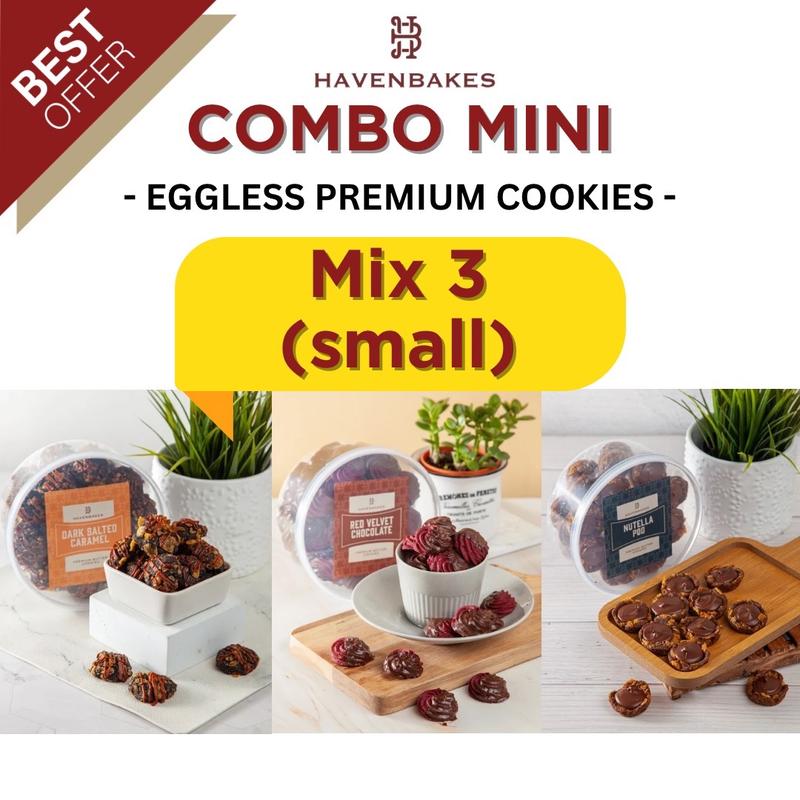 Set Combo 3 balang kecil - mix flavor - premium eggless cookies - TikTok Shop Malaysia