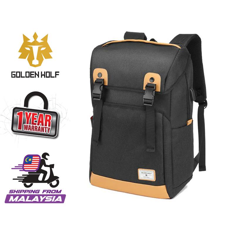 Golden Wolf Pegasus Backpack (17" Laptop) - TikTok Shop Malaysia