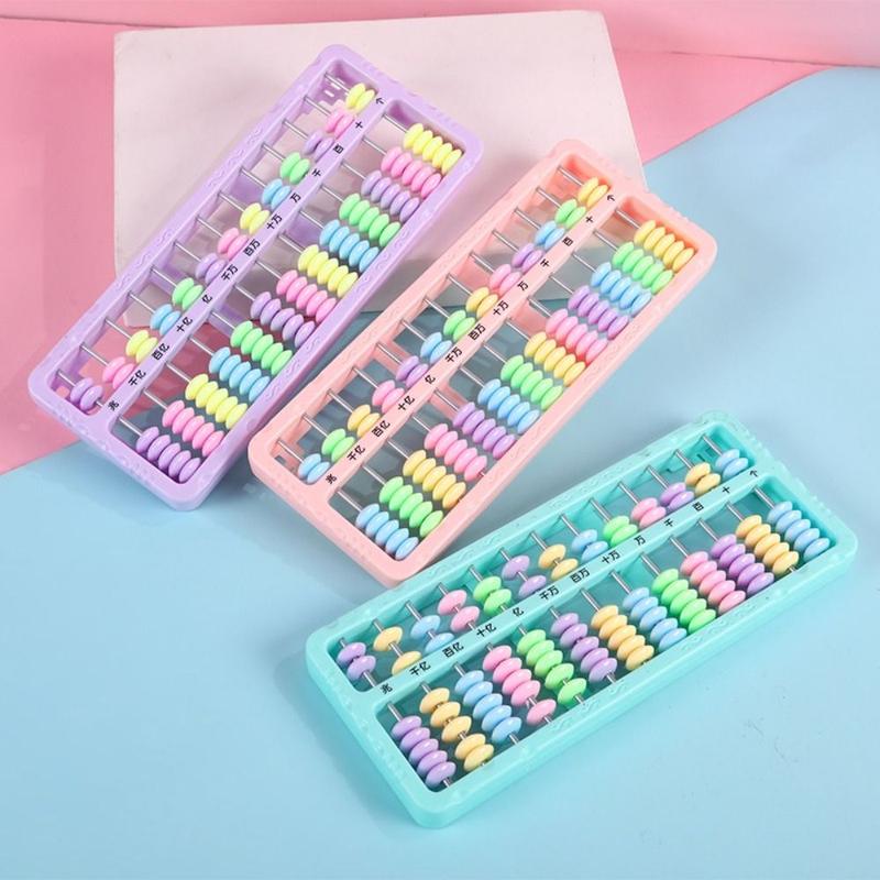 Montessori Plastic Plastic Abacus Rectangle Black Blue Pink Calculation ...
