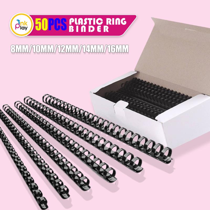 50pcs Plastic Ring Binder A4Size 21 Holes PVC High Quality Black/Blue ...