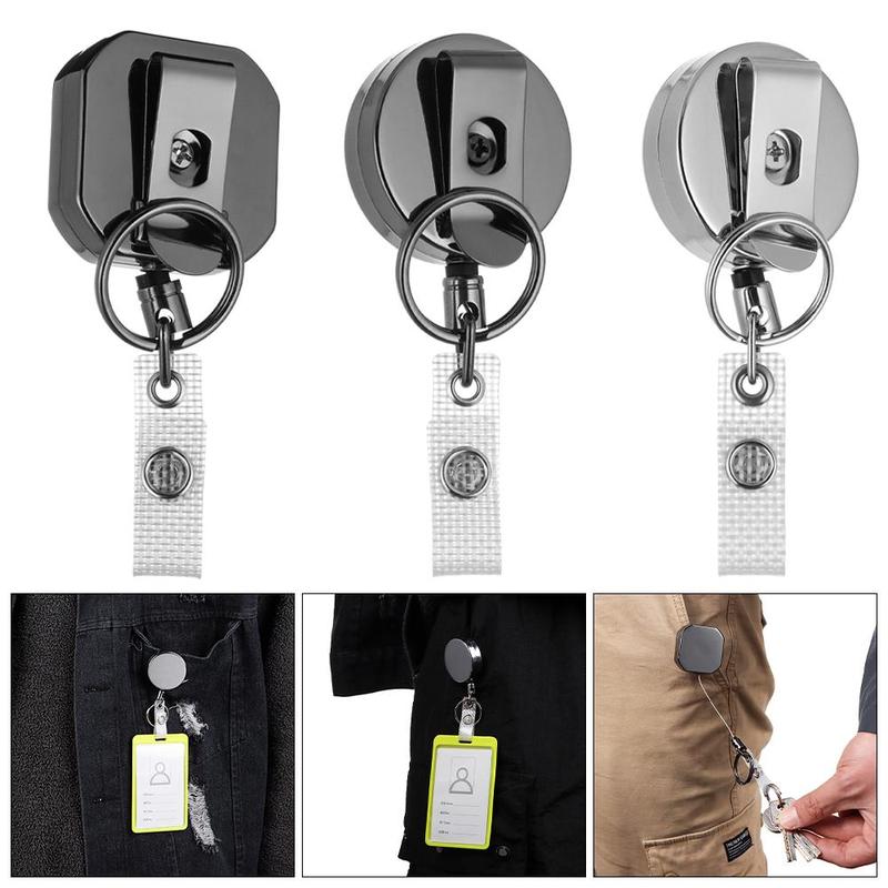 Multi-functional Key Ring Retractable ID Card Badge Holder Badge ...
