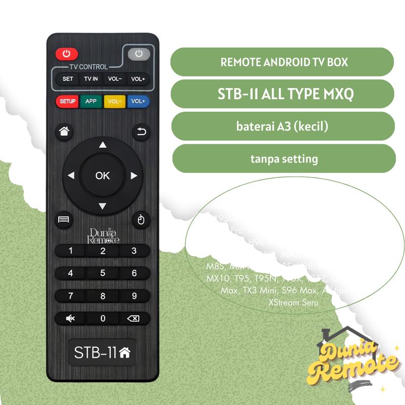 Remot Remote Android TV BOX STB 11 all type MXQ MX10 H96 V88 T95 TX X96 ...