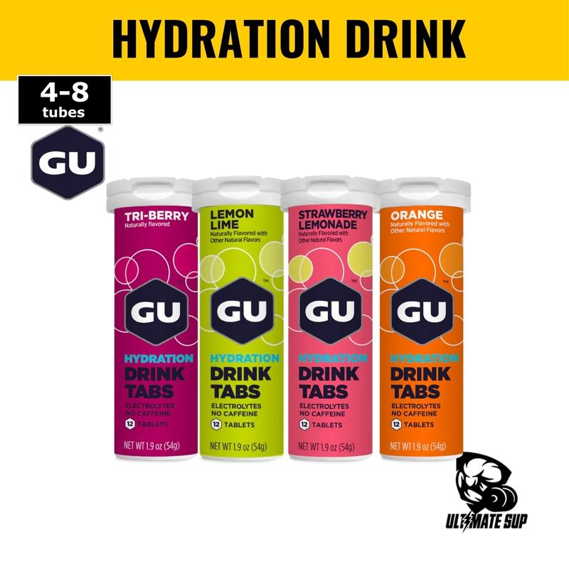 GU Energy, Hydration Drink Tablets, Electrolytes, No Caffeine, Gluten ...