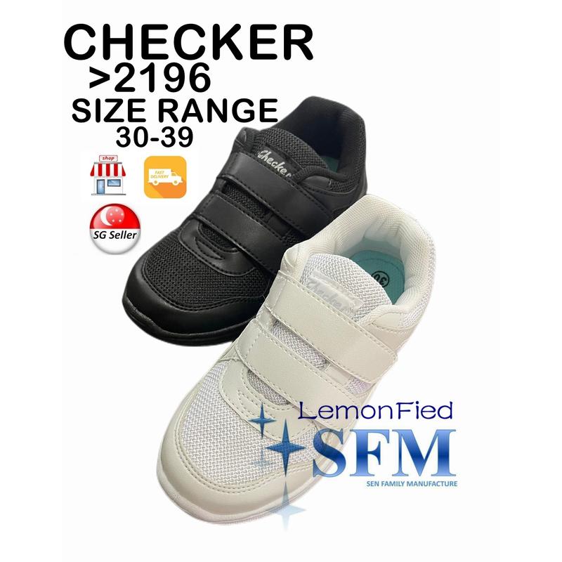 Checker 2196 Size 30 - 39 School Shoes Black PVC Sneakers SG - TikTok ...