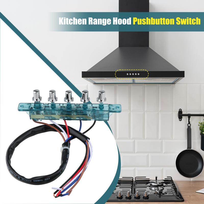 Range Hood Switch 5 Button Replacement for Parts Panel Controller ...