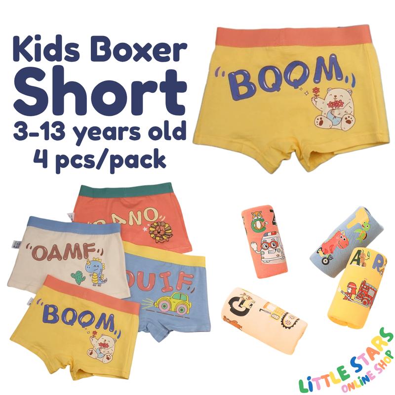 Little Stars Kids Boxer Short Underwear 4 pcs for Boys 1-11Y - TikTok ...