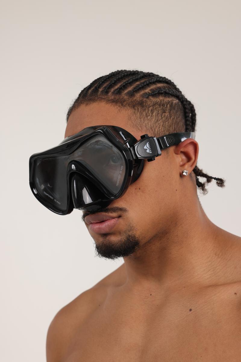 Mounsea Fin Mask Snorkel Set 3-pieces Profession Combination Full Dry ...