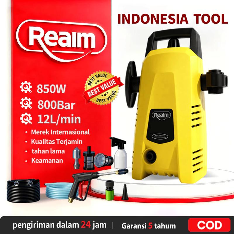 REAIM Jet Cleaner 850W 4.6L - Mesin Cuci Mobil dan Motor Portabel ...