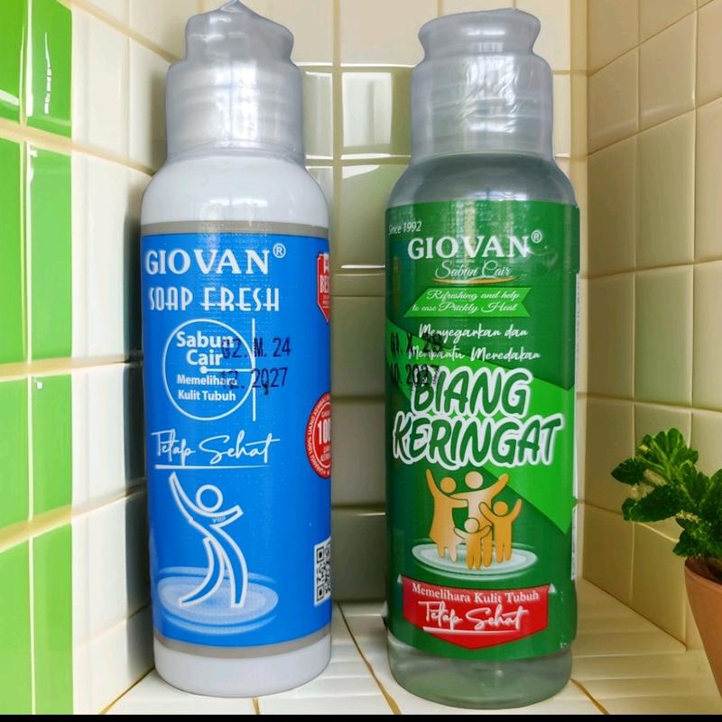(Paket hemat 2 pcs) Giovan Soap Fresh biru dan hijau / Sabun Cair Bayi ...