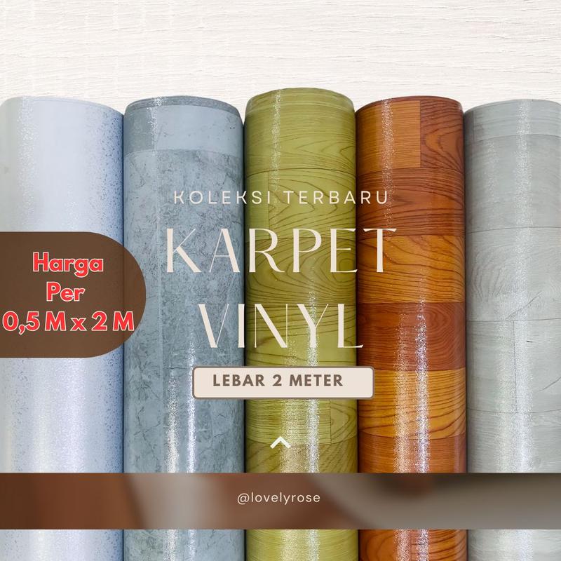 (PER 50 CM ) KARPET VINYL LEBAR 2 METER TIKAR LANTAI 2 METER - Shop ...