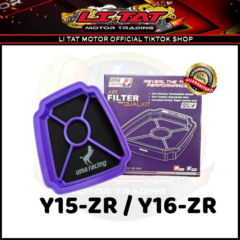 UMA RACING AIR FILTER DUAL KIT RACING FILTER PCO YSUKU Y15 Y15-ZR Y16 ...