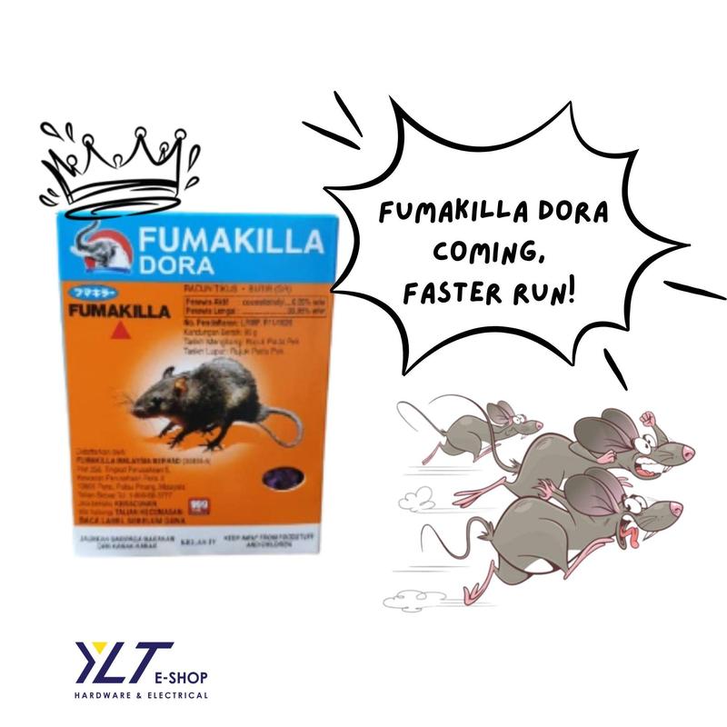 Fumakilla Dora Racun Tikus 100g / Rat Killer / Home Guarder Kill Rats ...