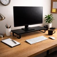 Promo Desk Shelf Monitor 75 x 20 cm Aesthetic Plywood dengan Sticker ...