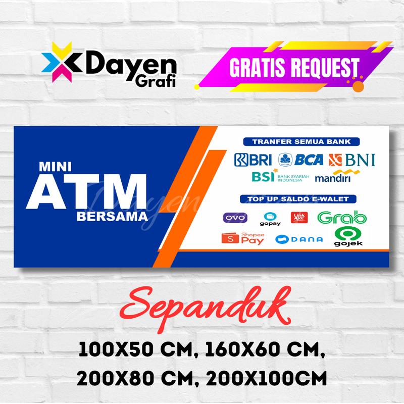 Spanduk Banner Mini ATM B Cetak berbagai Ukuran Dan Request - Shop ...