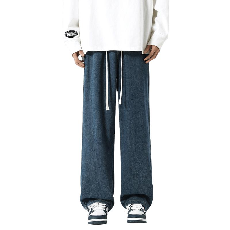 Cool wide-leg jeans for men in summer, genderless, loose, Korean ...