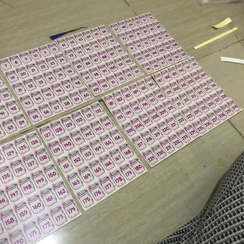 Stiker Angka 1 - 240 slot (NEW JAR) / Stiker Angka Saving Album ...