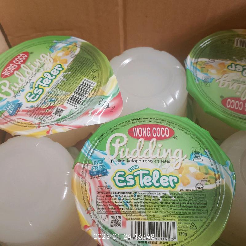 Puding Wong Coco Jelly Food Jeli Isi 36 Pcs - 1 Karton puding jambu, puding es teler, puding ...