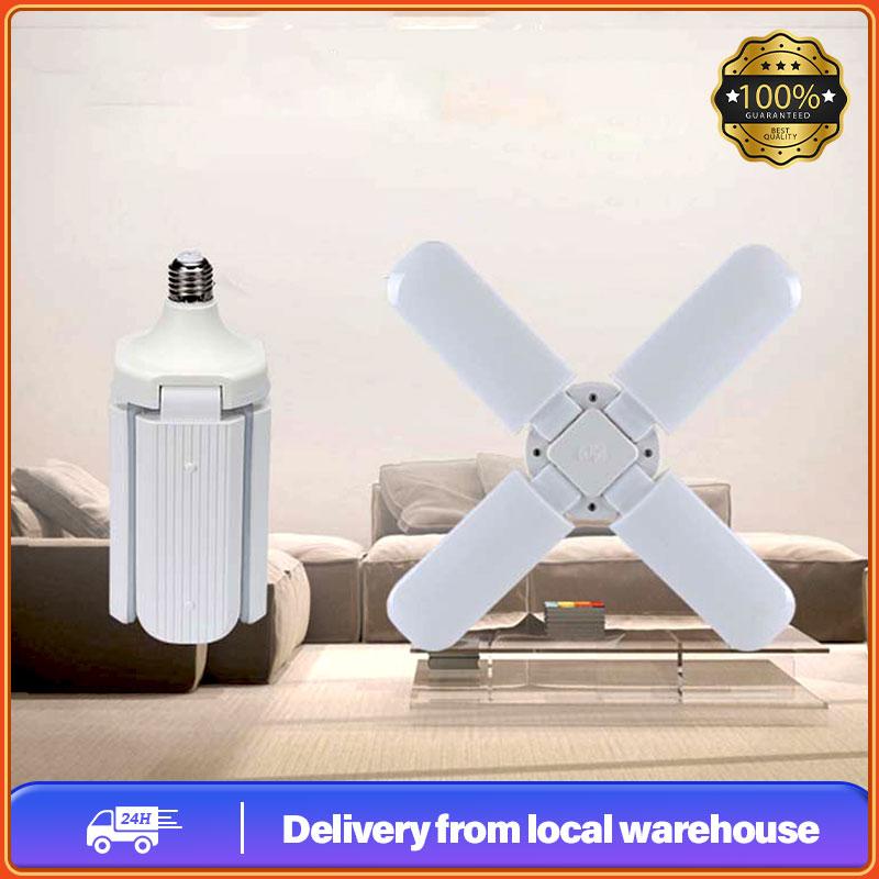 4 Leaf LED Foldable Fan Light E27 White Angle Adjustable Energy ...