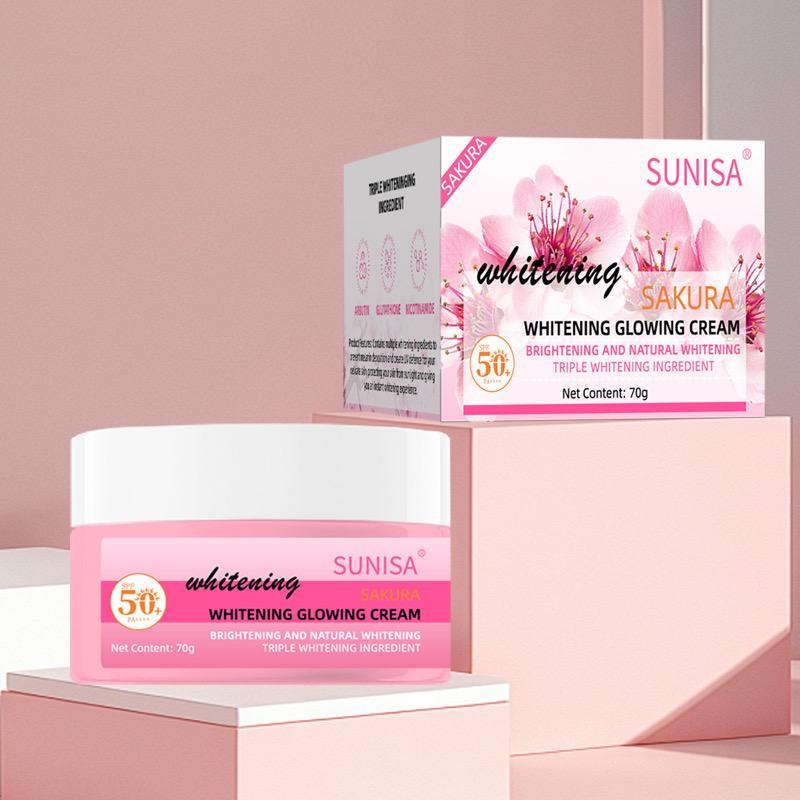 “Sunisa Sakura Whitening Cream - Brightening and UV Protection - TikTok ...