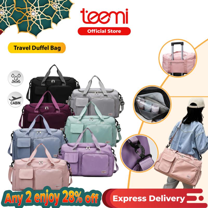 TEEMI 35L Travel Duffel Nylon Bag Cabin Luggage Weekender Multi ...