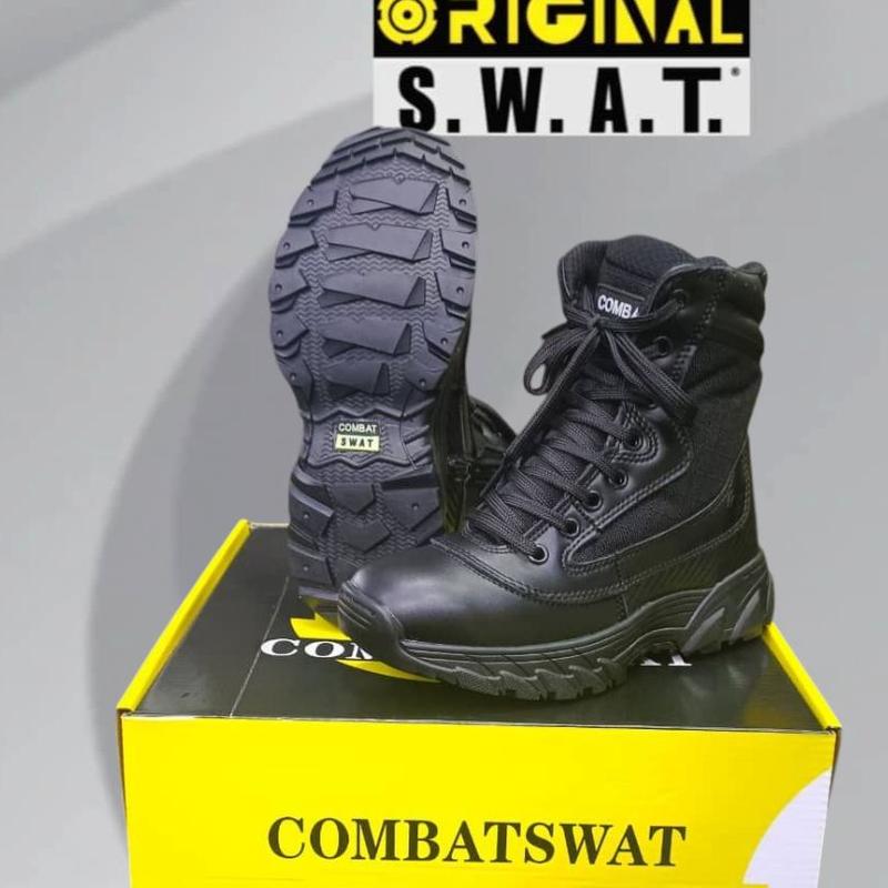 SWAT COMBAT Tactical boot operasi kasut swat Classic sswat Leather ...