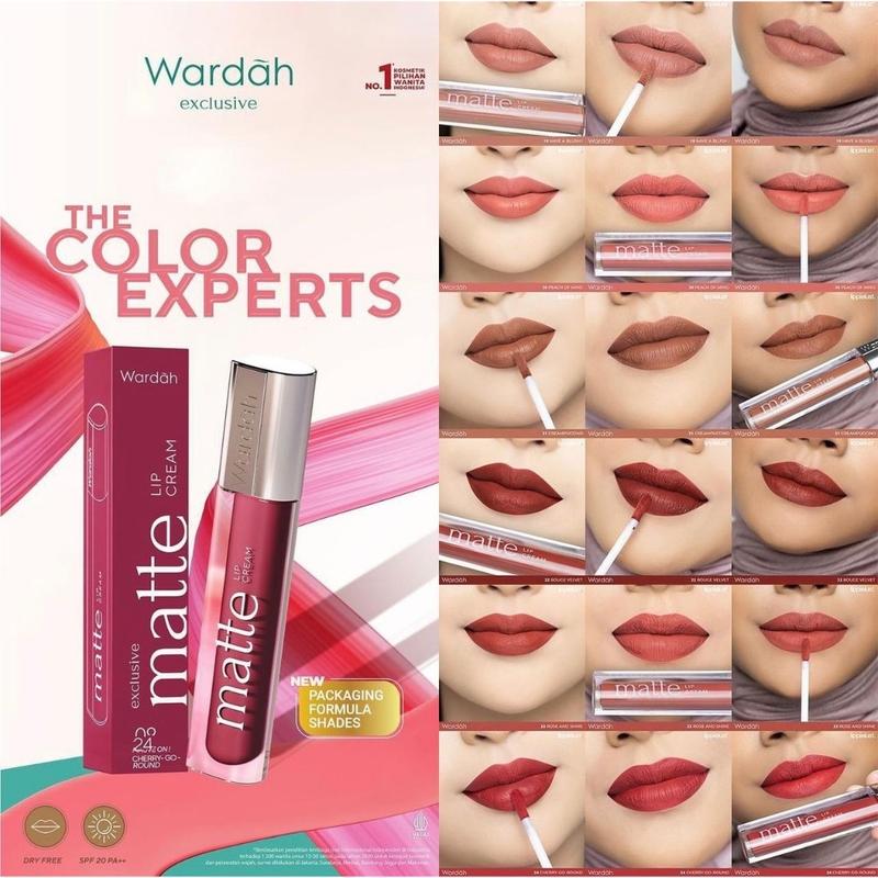 Wardah Exclusive Matte Lip Cream - Halal Cosmetics Original - TikTok ...