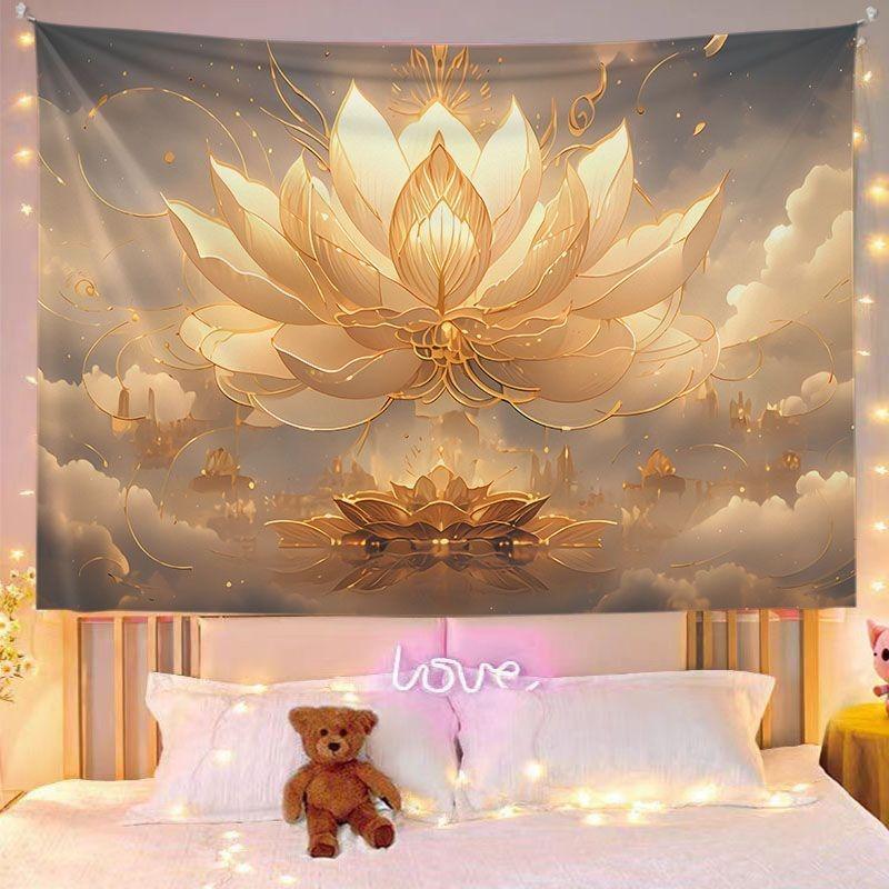 Beautiful lotus ethnic style totem hanging cloth Indian yoga - TikTok ...