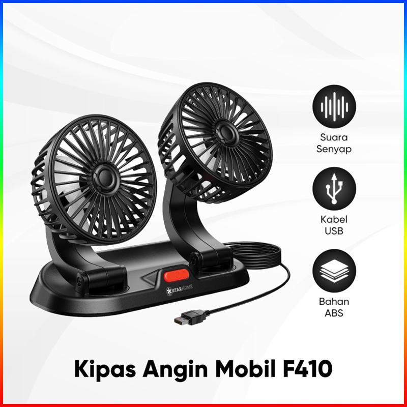 Kipas Angin Mobil Starhome F410 Double Blower Fan Colokan US - Shop ...