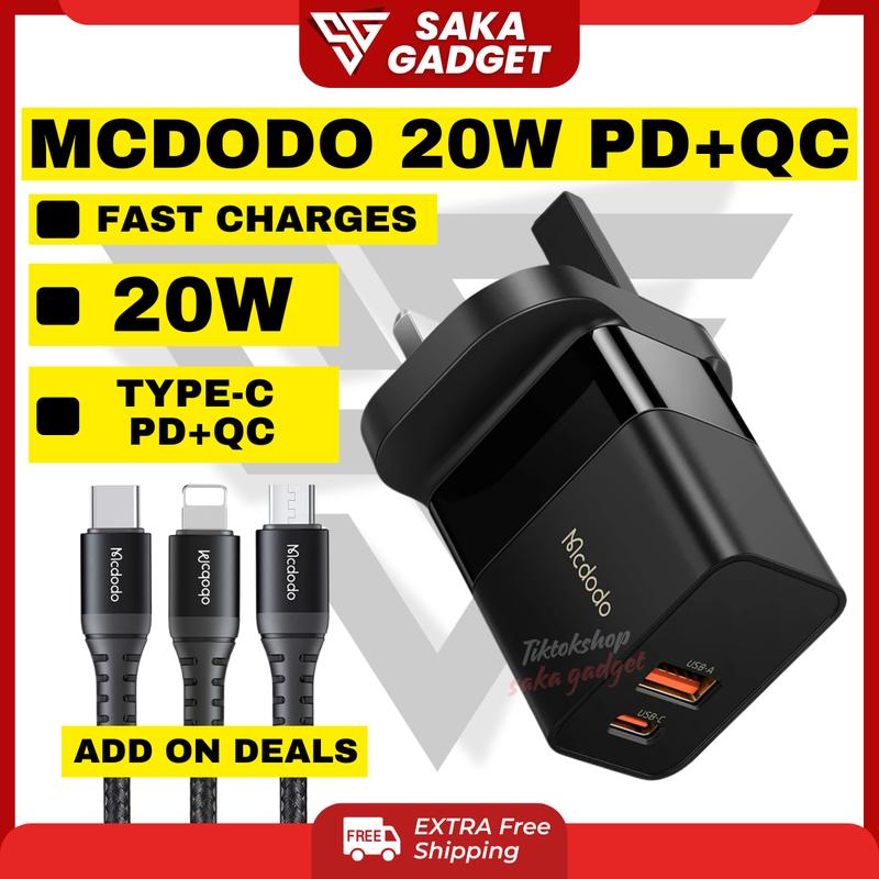 Mcdodo 20w Adapter Fast Charging PD Type C Quick Charges UK Plug ...