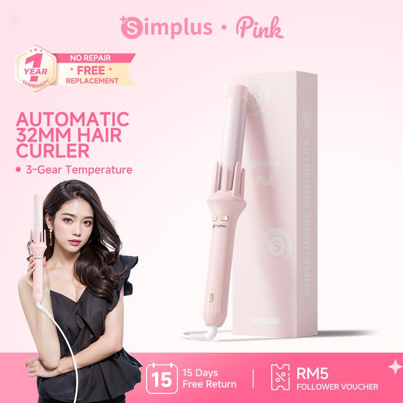 Simplus Auto Hair Curler 32mm Auto-Rotate 3 Temperature ; Free - TikTok ...