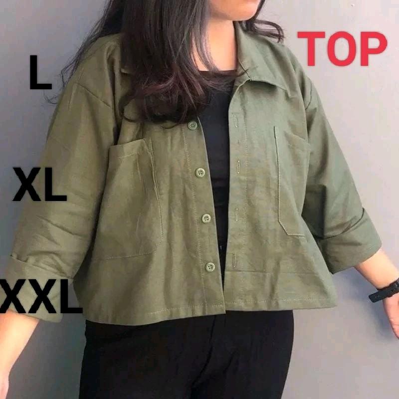 Kemeja Gita Rami Basic Crop Linen - Shop | Tokopedia