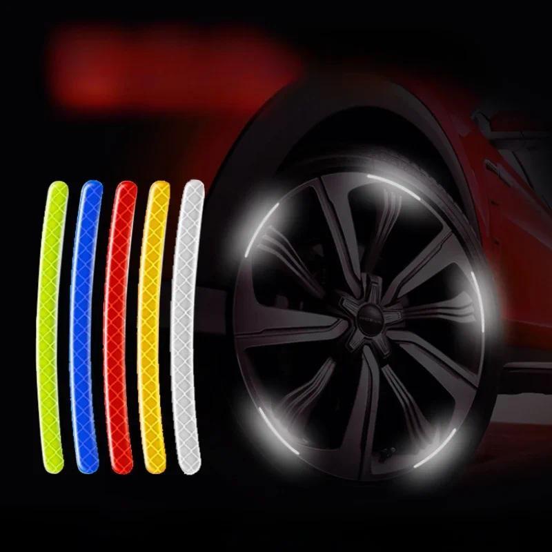 Car Wheel Reflective Stickers Tyre Warning Stickers Green Personality ...