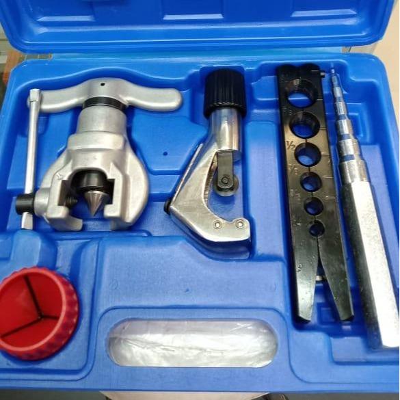 Jual FLARING tool FT 808 plus reamer cutter swaging box alat pasang ...