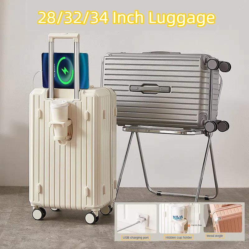 [SG STOCK]28/32/34 Large Size Suitcase Rectangular Carrier Luggage ...