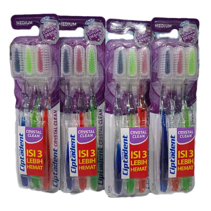 (PAKET 4 SET @3) CIPTADENT Sikat Gigi Mix Crystal Soft / Medium - Shop ...