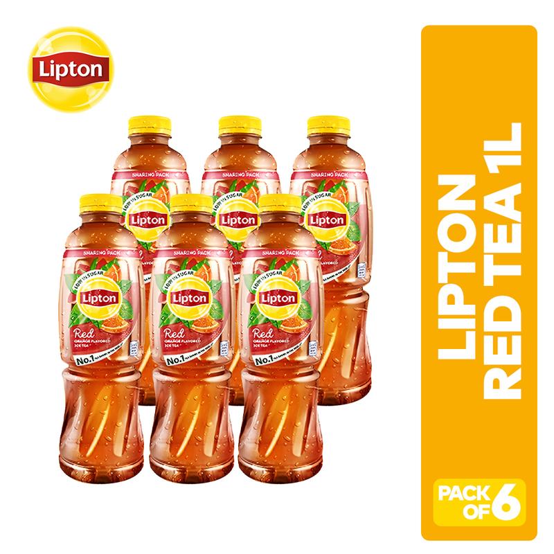 Lipton Red Tea Orange Flavor 1L Sharing Pack - Bundle of 6 - TikTok ...
