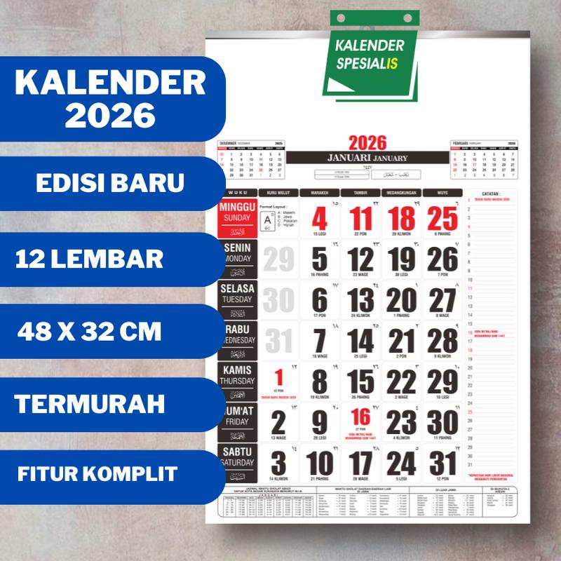 PROMO KALENDER DINDING 2026 KALENDER MEJA 2026 BEST SELLER - Shop ...