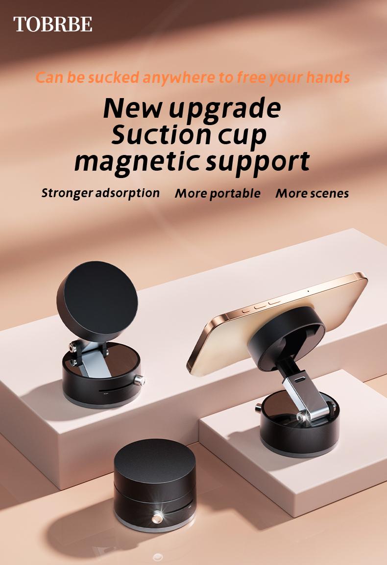 TOBRBE Magnetic Phone Car Holder, Suction Cup Holder, Manual - TikTok Shop