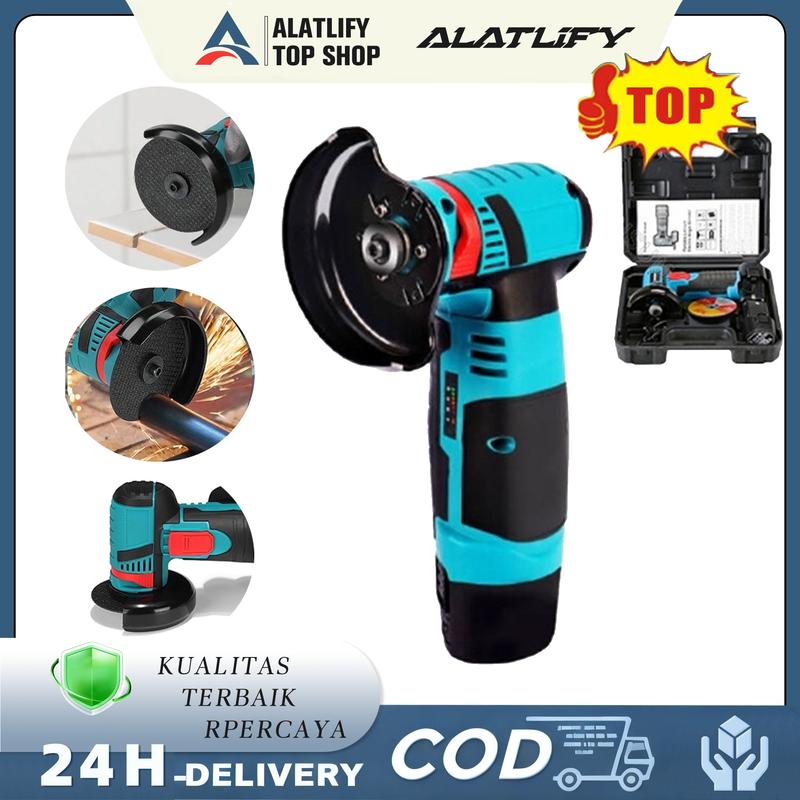 Angle Grinder Mini Cordless Baterai Brushless 4Inch Gerinda Mini ...