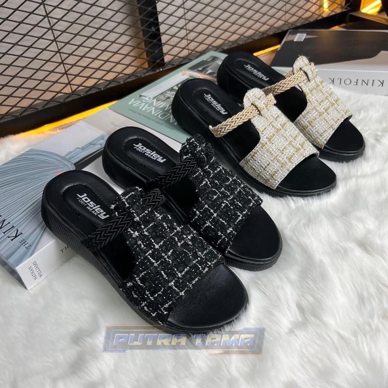 sendal wanita model korea || sendal wanita josley fuji | sendal wedges ...