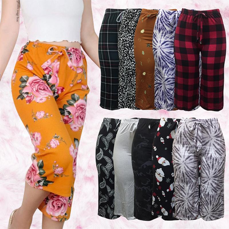 Women's Printed Square Pants Tokong/Cropped Assorted Prints 00019 ...