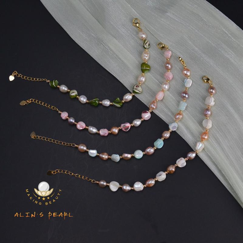 G021 Gelang Mutiara Kulit Kerang Asli Multicolor - Shop | Tokopedia