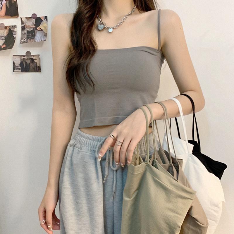 Ready Stock Stretchable Singlet Top Seamless Girl Suspender Small ...