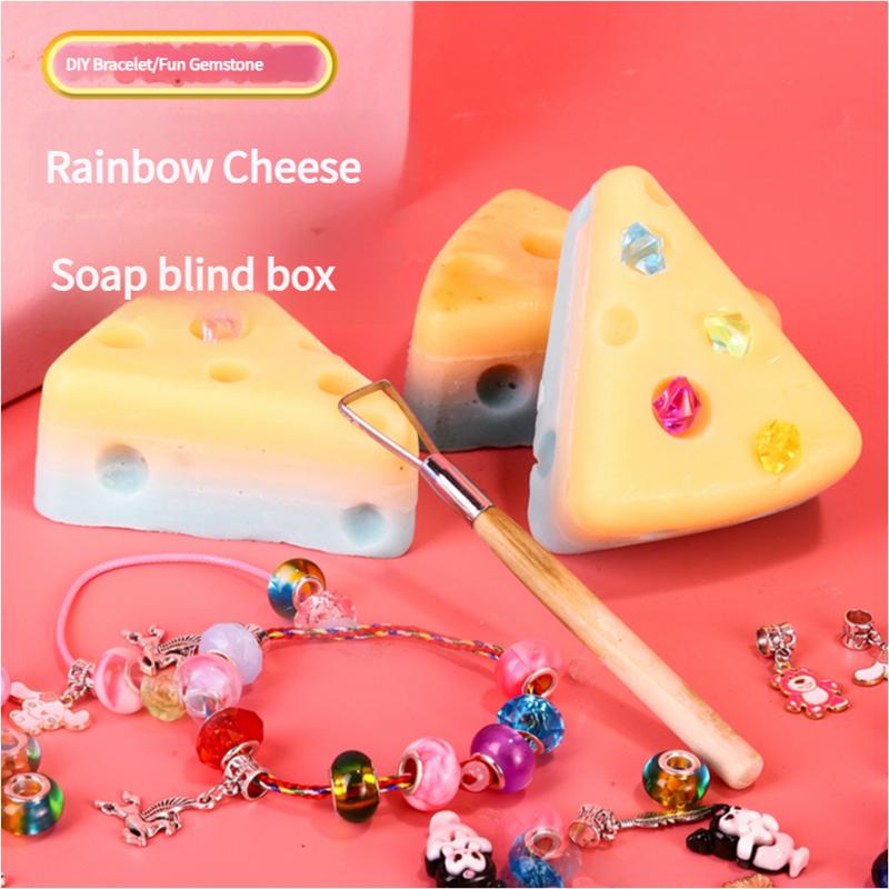 Rainbow soap, treasure digging blind box, cheese soap, decompression ...